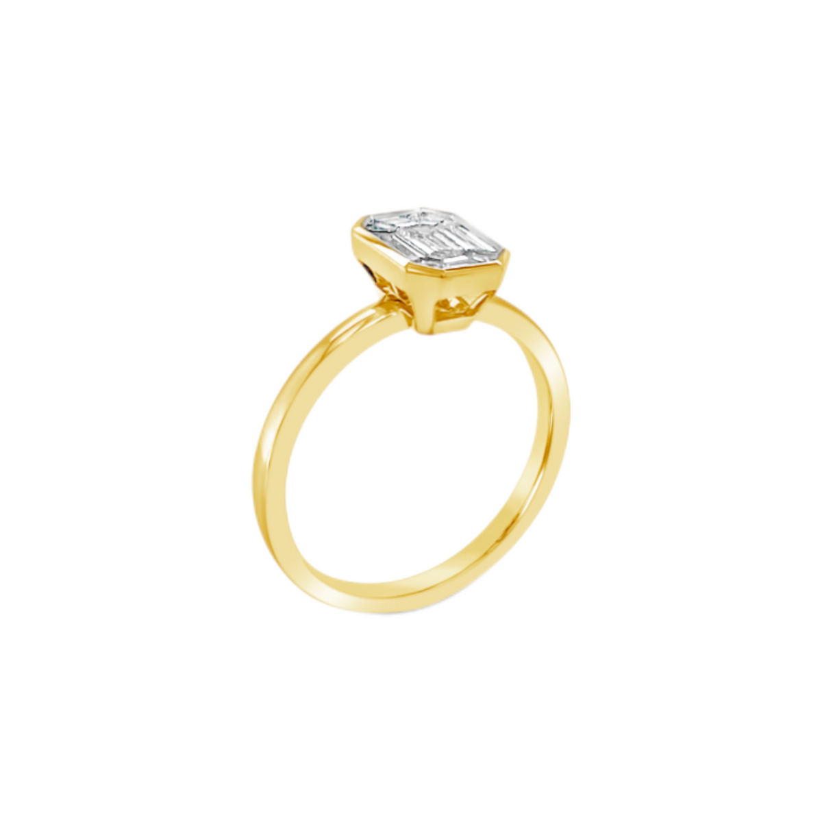 Diamond Mosaic Illusion Bezel Ring – CJ Inc.
