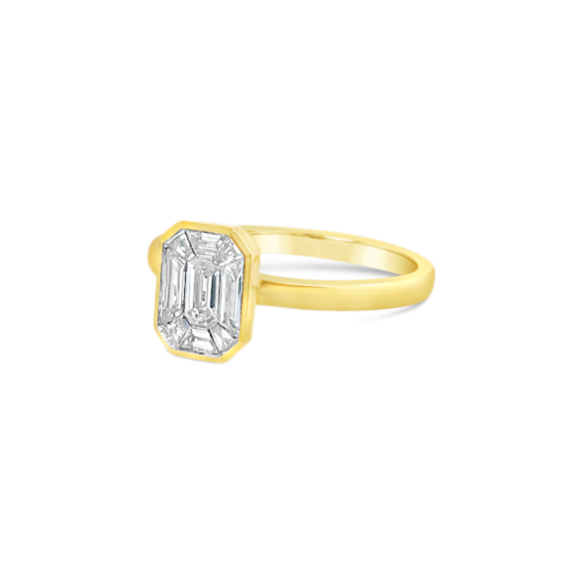 Diamond Mosaic Illusion Bezel Ring – CJ Inc.
