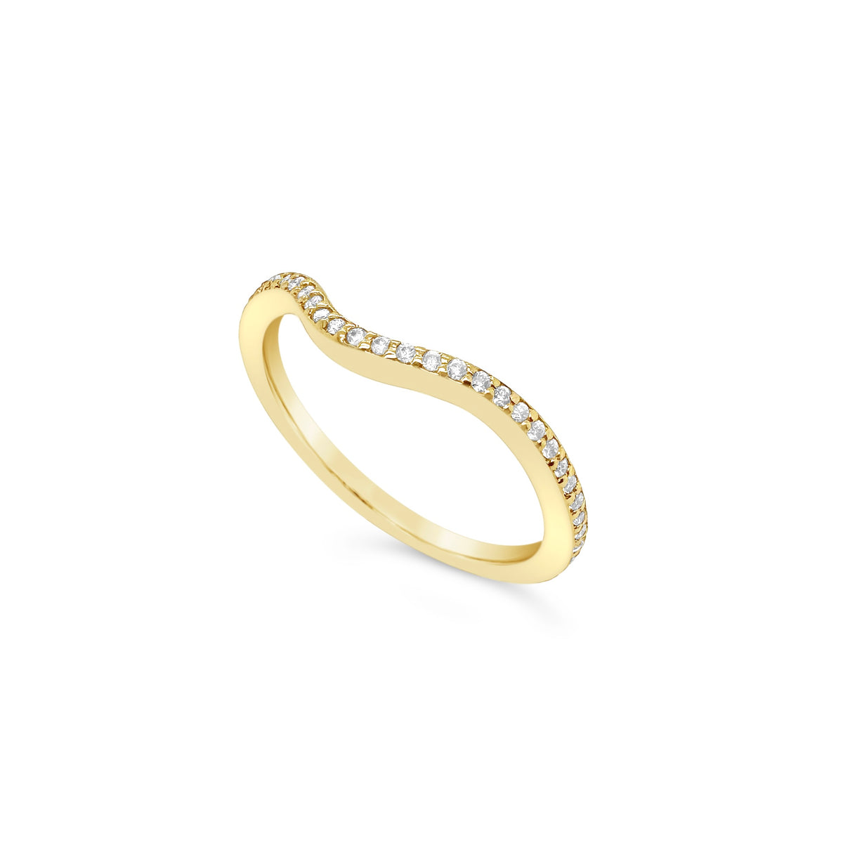 Curved Diamond Wedding Band – CJ Inc.