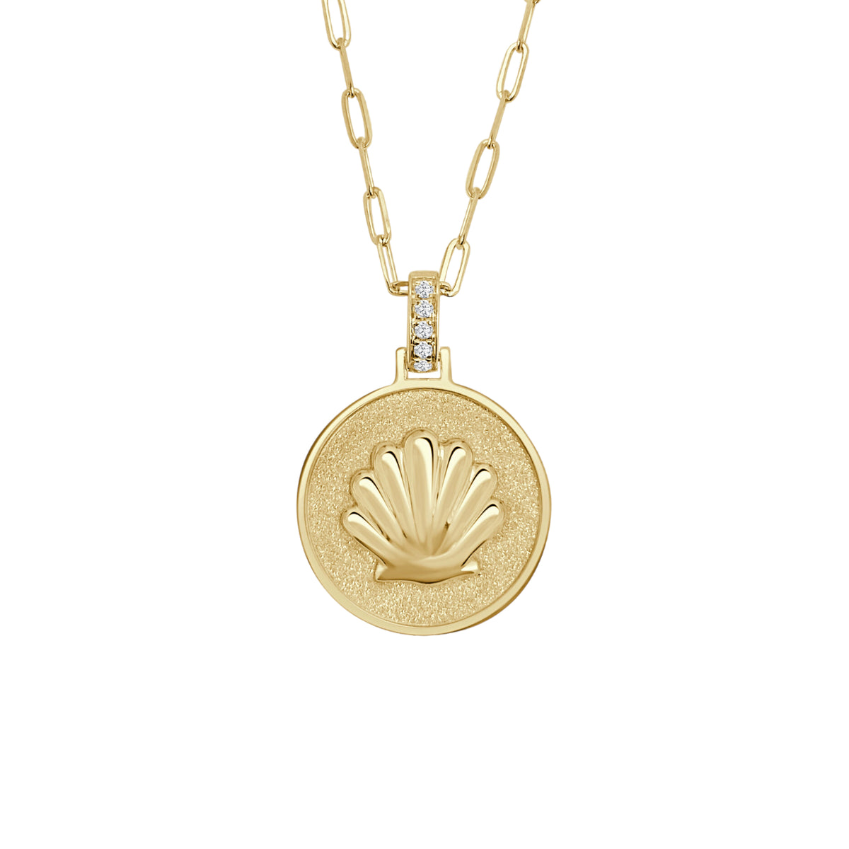 Scallop Shell Medallion Necklace – CJ Inc.