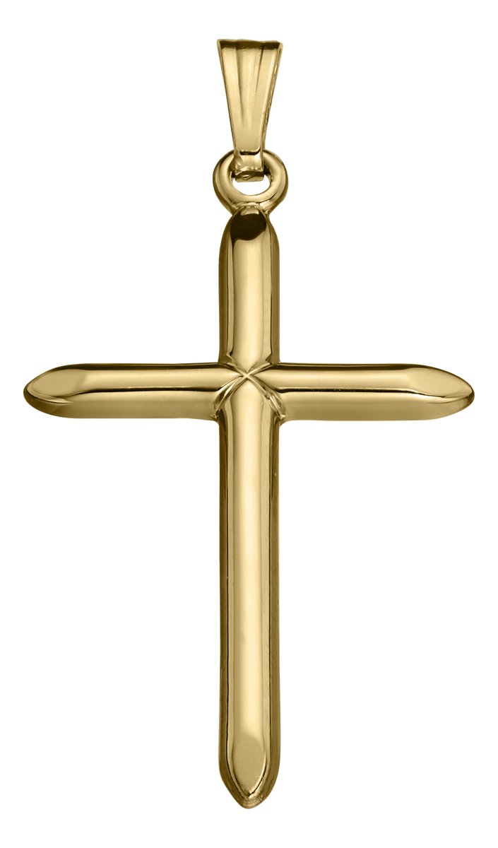 Medium Narrow Beveled Cross Necklace – CJ Inc.